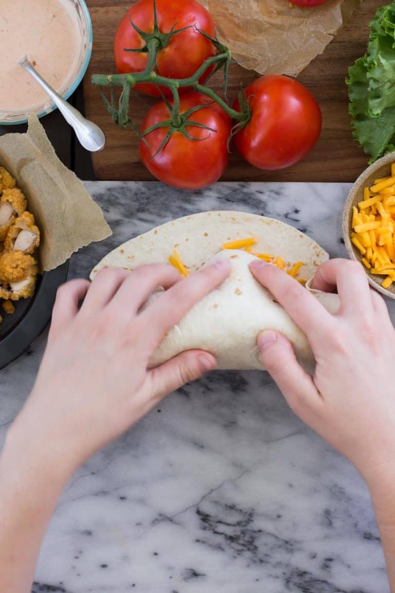 15 Minute Crispy Tex-Mex Chicken Wraps - The Busy Budgeter
