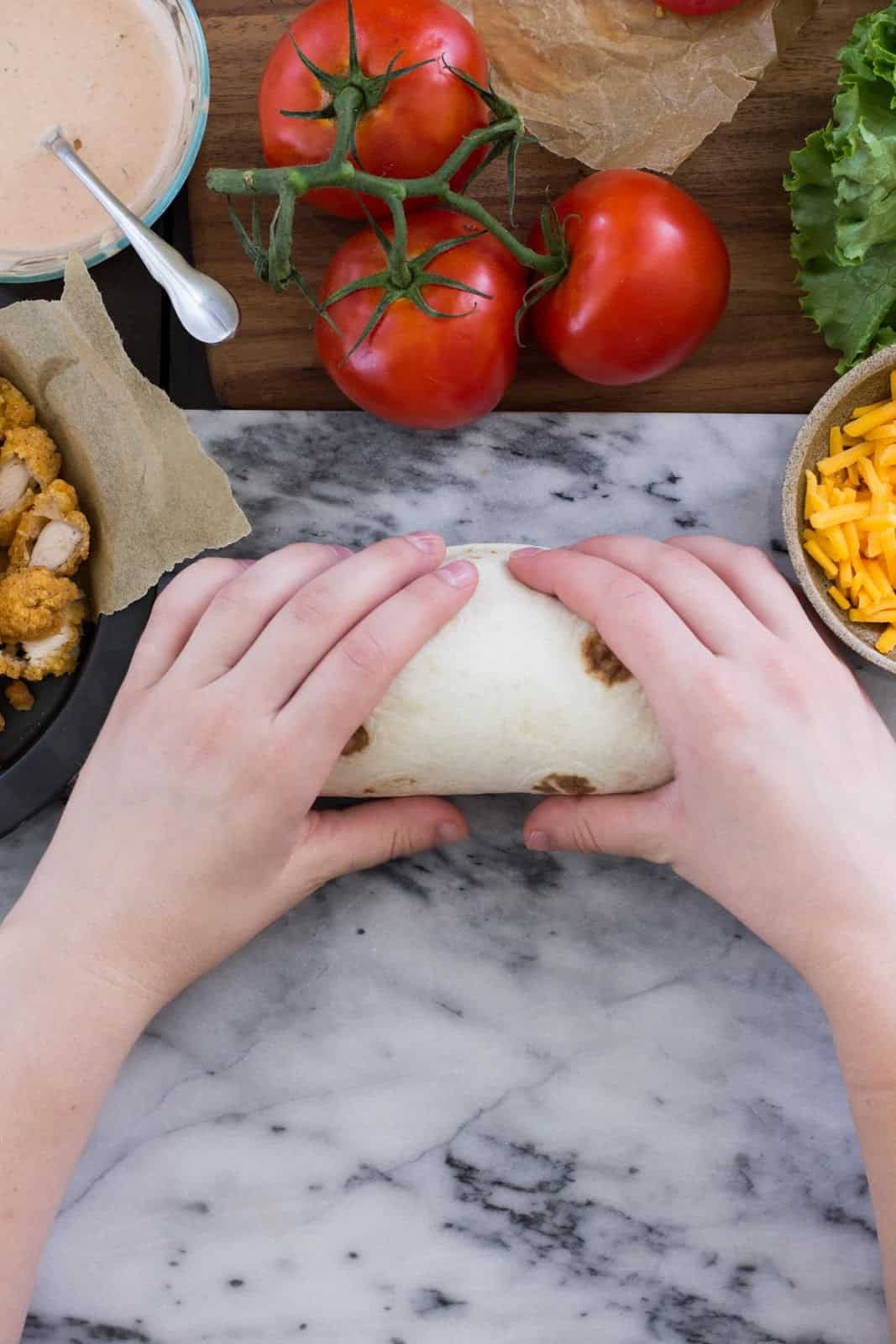 15 Minute Crispy Tex-Mex Chicken Wraps - The Busy Budgeter