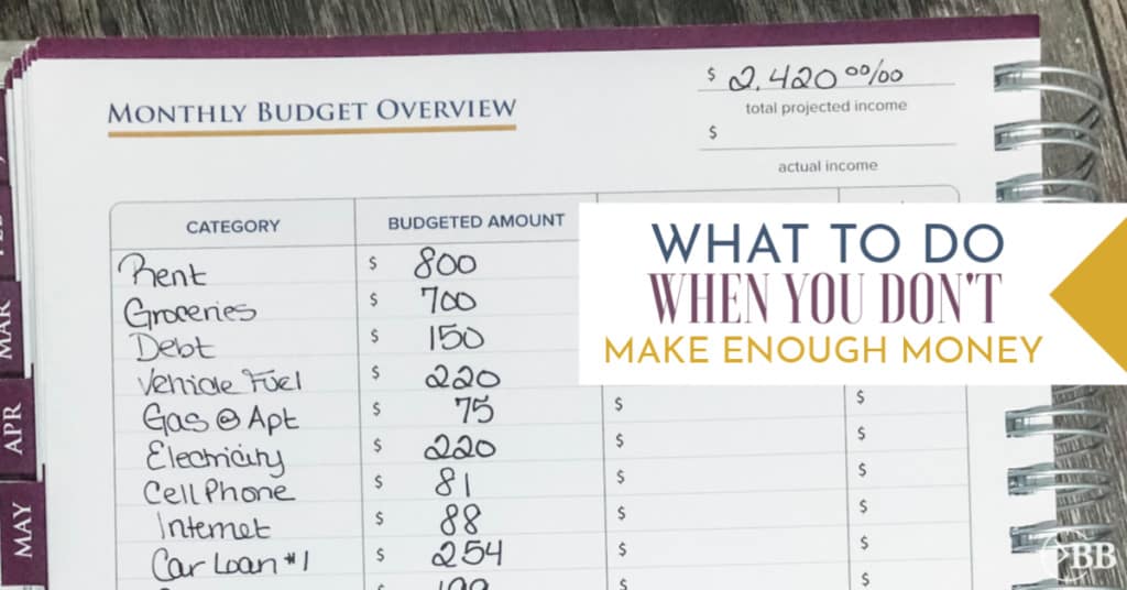 Income Problem: What to Do When You Don’t Make Enough Money. - The Busy ...
