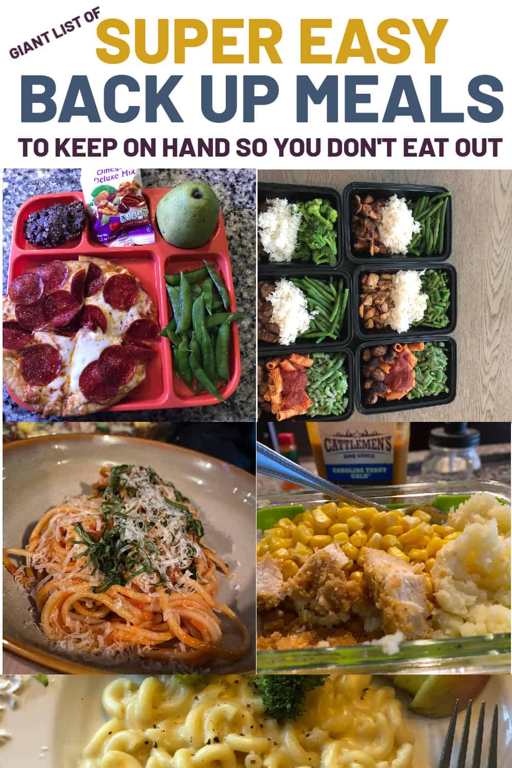 Super Easy Back Up Meals. - The Busy Budgeter